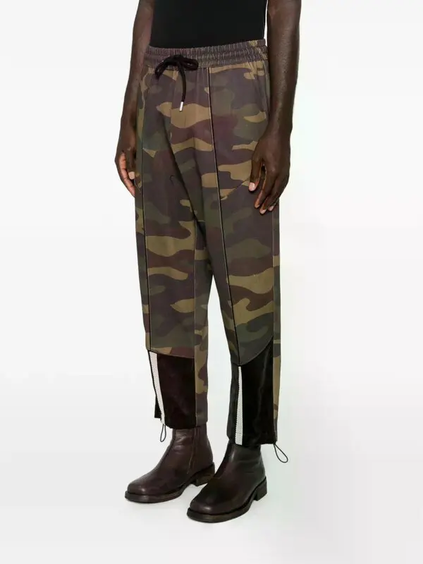 YES LONDON Camouflage-print Panelled Trousers