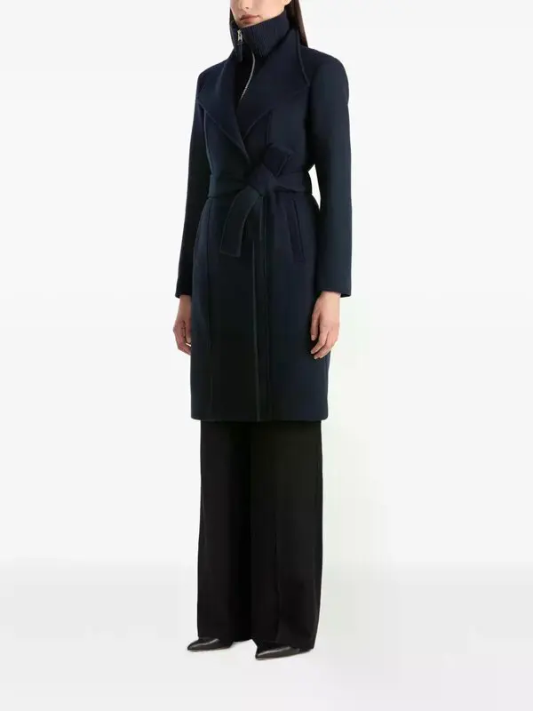 Mackage Norita-zz Belted Wool Coat - Blue