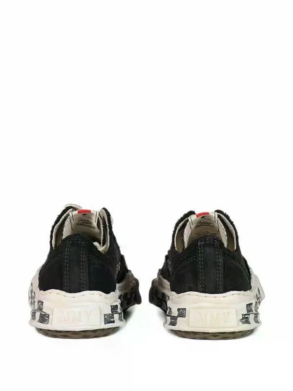 Mihara Yasuhiro Hank Og Graffiti-check Sole Canvas Low-top Sneakers