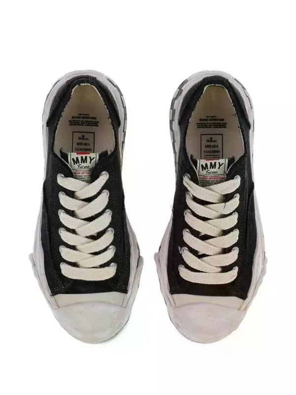 Mihara Yasuhiro Hank Og Graffiti-check Sole Canvas Low-top Sneakers