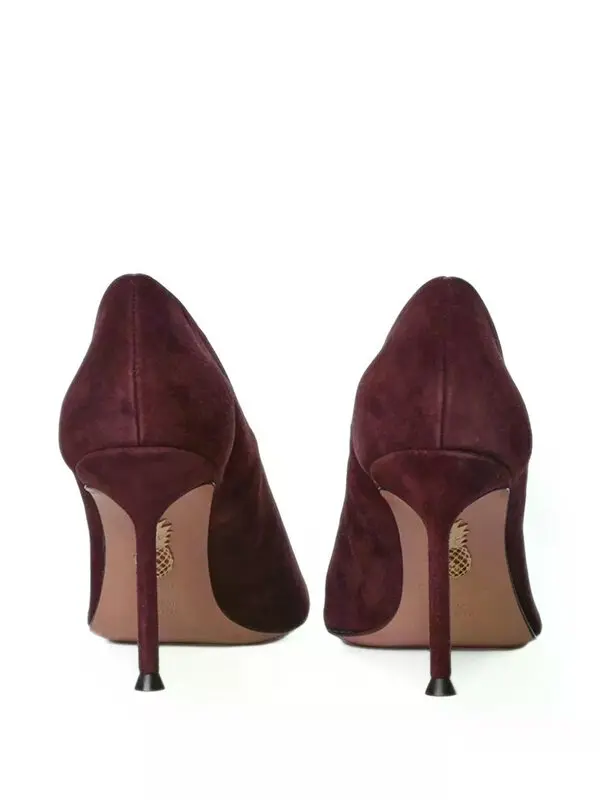 AQUAZZURA Voltaire Pointed-toe Suede Heeled Pumps