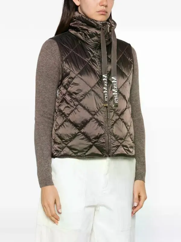 Max Mara Quilted Gilet - Brown