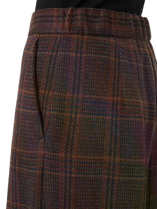 Max Mara Plaid-pattern Trousers - Brown