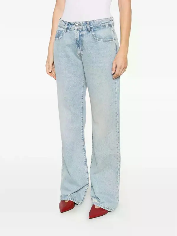 ICON DENIM LOS ANGELES Iris Distressed-hem Jeans
