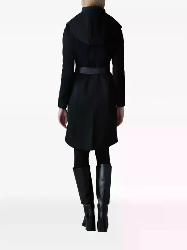 Mackage Shia-slb Belted Hooded Coat - Black