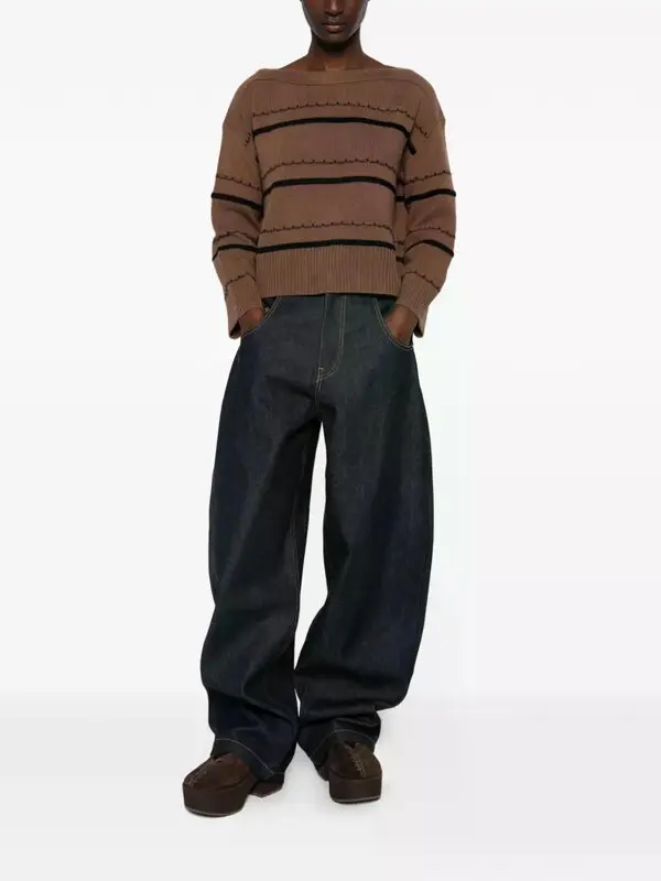 PENNYBLACK Horizontal-stripe Boat-neck Sweater