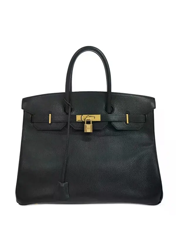 Hermès 1996 35 Birkin Ardennes Tote Bag - Black