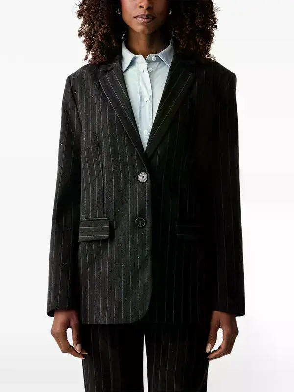 TWINSET Pinstripe Sequin-embellished Blazer