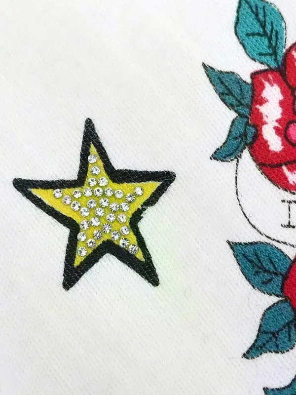 Dior 2004 Rhinestone-embellished Graphic-print T-shirt