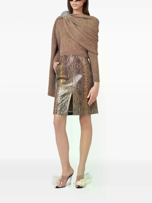 Giuseppe Di Morabito Crystal-embellished Draped Sweater