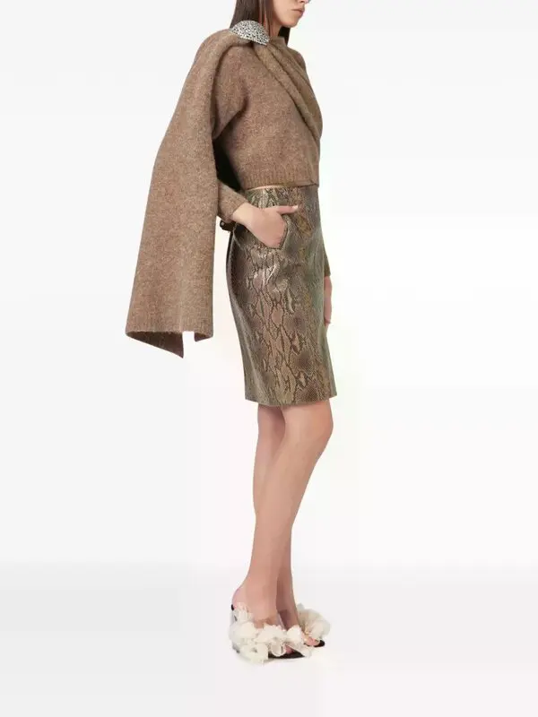 Giuseppe Di Morabito Crystal-embellished Draped Sweater