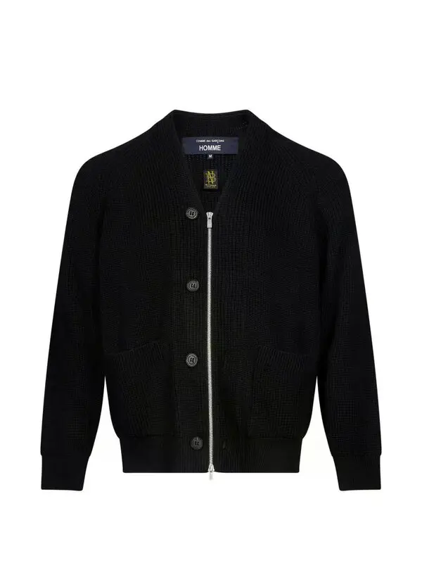 Comme Des Garçons Zip-fastening Knitted Cardigan
