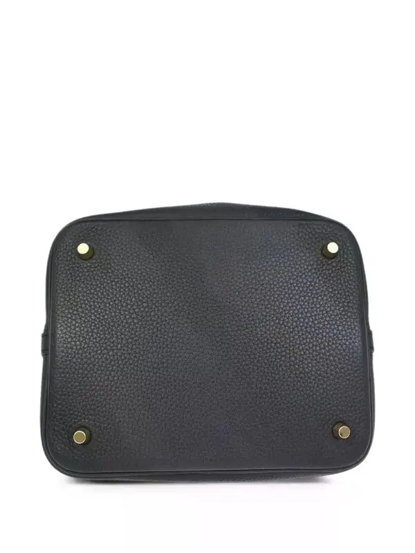 Hermès 2017 22 Picotin Lock Taurillon Clemence Shoulder Bag - Black