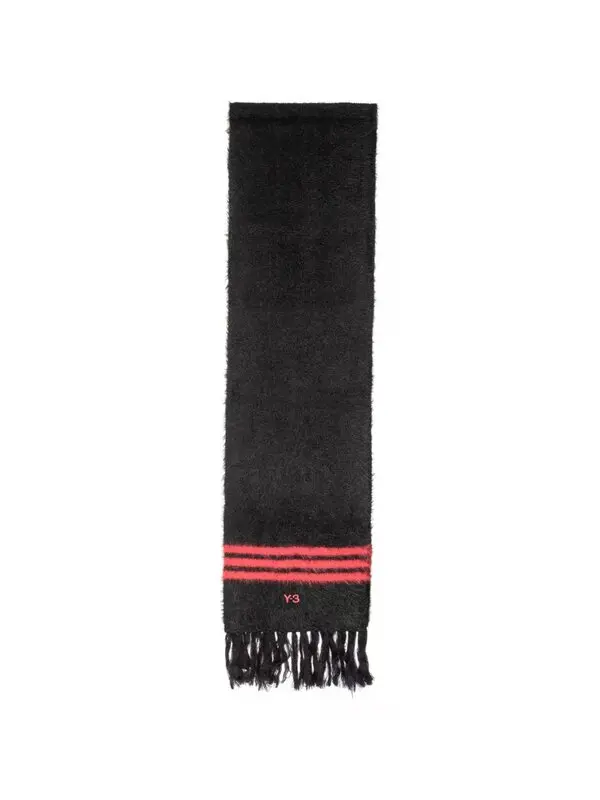 Y3 Stripes Scarf - Black