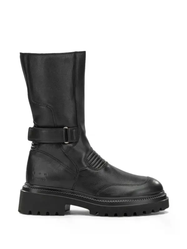 SUMMERY COPENHAGEN Buckled Leather Boots