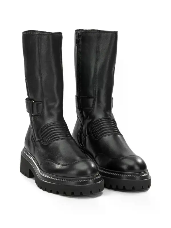 SUMMERY COPENHAGEN Buckled Leather Boots