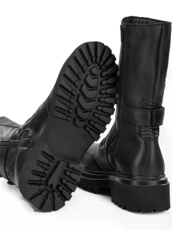 SUMMERY COPENHAGEN Buckled Leather Boots