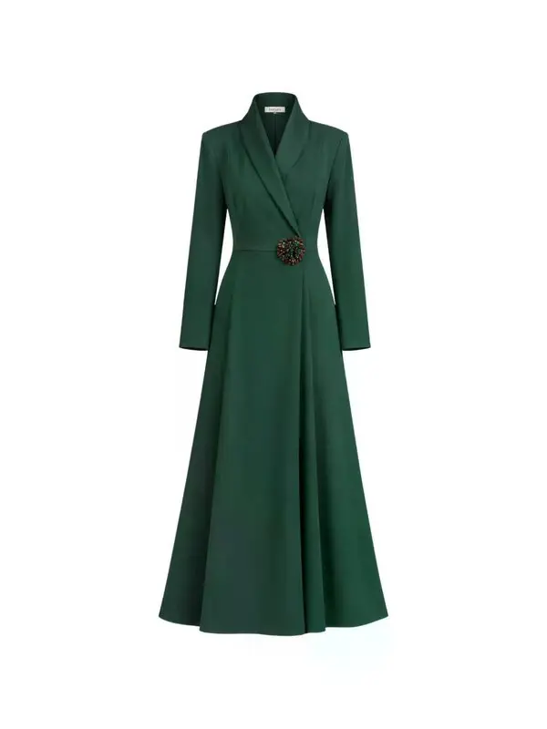 BARUNI Rowan Brooch-detail Maxi Dress