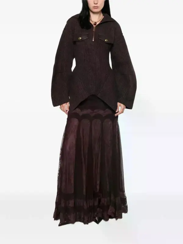 Zimmermann Valiant Panelled Maxi Skirt - Brown
