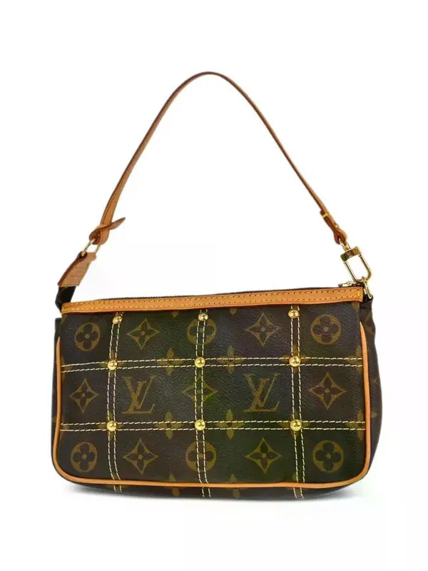 LOUIS VUITTON Rivet Pochette Monogram Handbag
