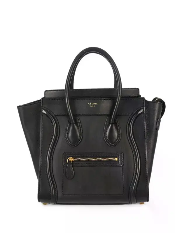 Celine Luggage Micro Leather Tote Bag