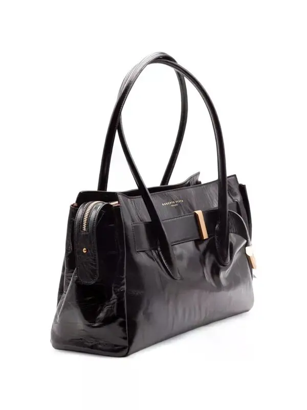 Roberto Festa Emeralda Glossy Leather Shoulder Bag