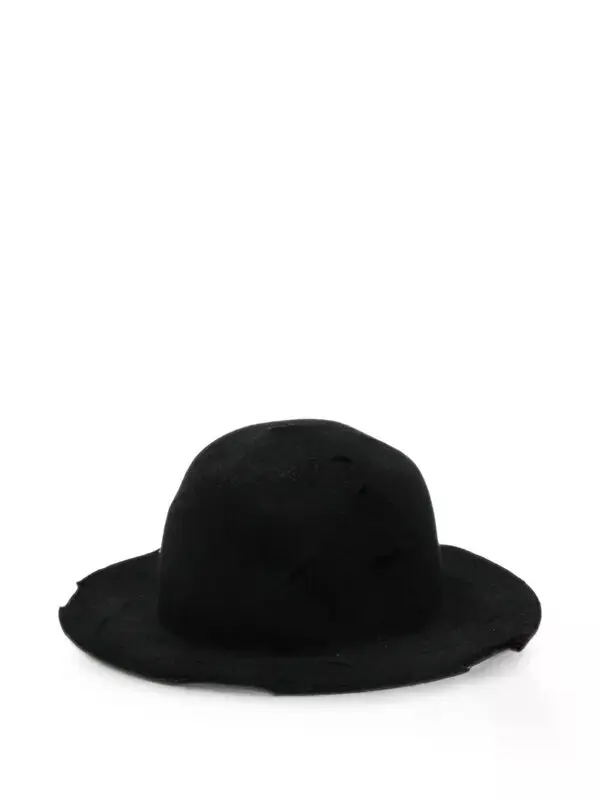 Yohji Yamamoto Distressed-effect Felt Hat