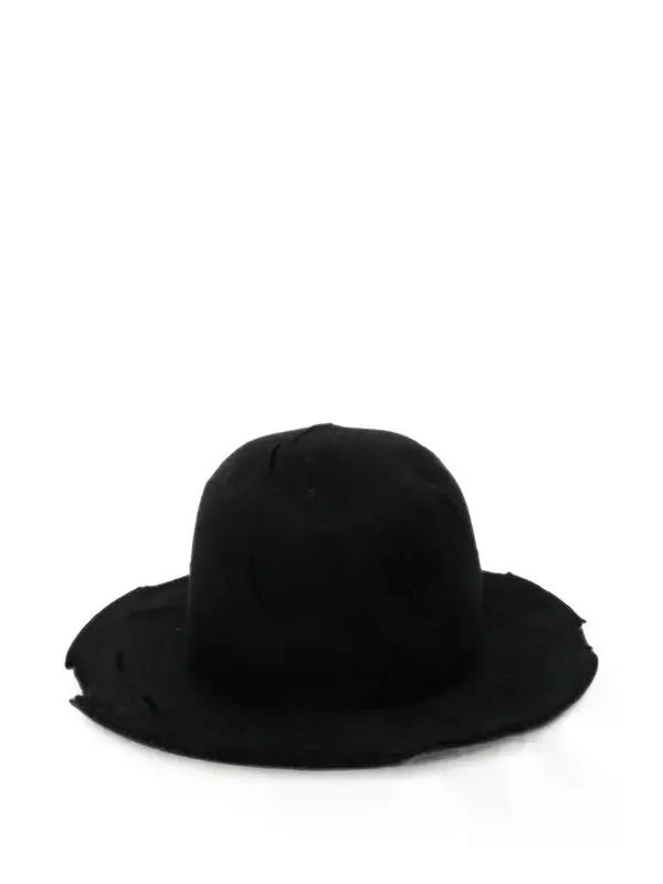 Yohji Yamamoto Distressed-effect Felt Hat