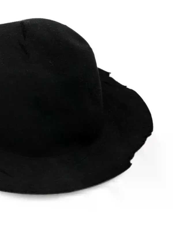 Yohji Yamamoto Distressed-effect Felt Hat