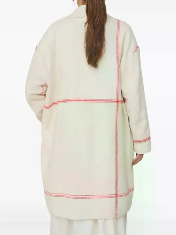 MII Milou Check-pattern Cotton Coat