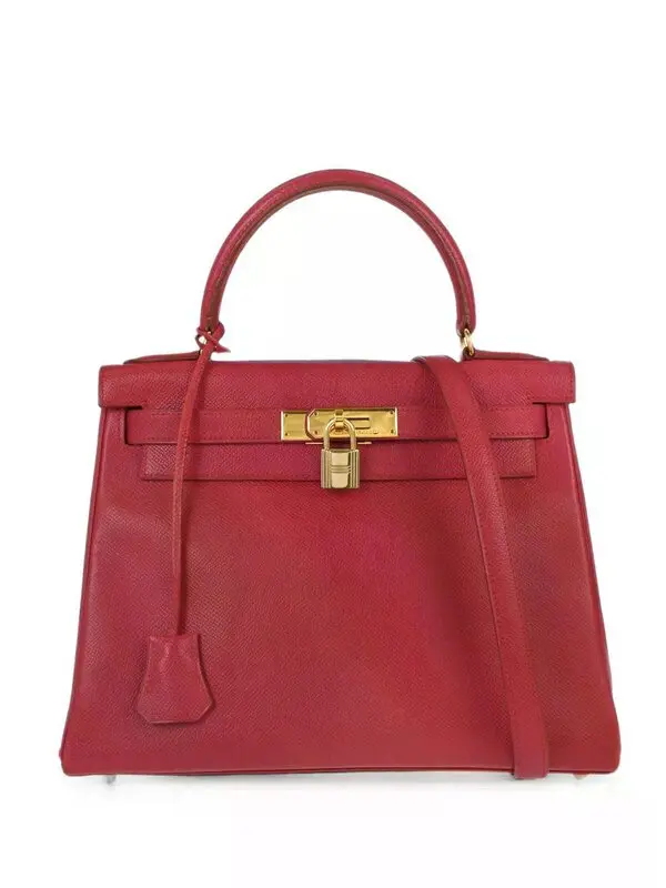 Hermès 1997 28 Kelly Retourne Tote Bag - Red