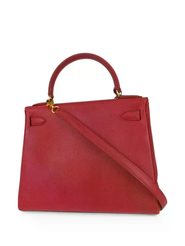 Hermès 1997 28 Kelly Retourne Tote Bag - Red