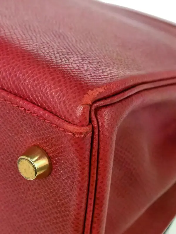 Hermès 1997 28 Kelly Retourne Tote Bag - Red