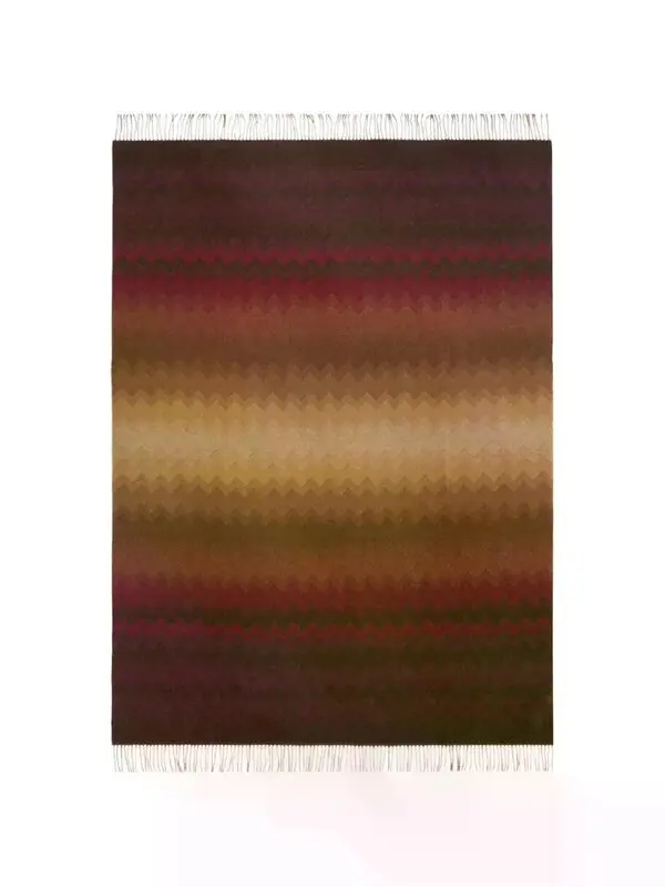 Missoni Anemone Chevron-knit Throw - Brown