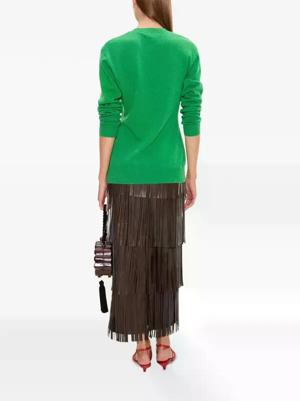 SIMONMILLER Za Tiered Fringe Midi Skirt