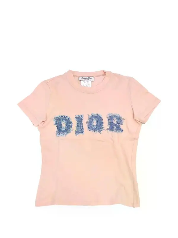 Dior X John Galliano 2003 Denim Logo-patch T-shirt