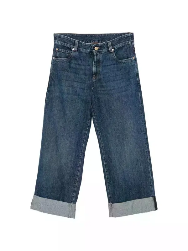 Brunello Cucinelli Turn-up Wide-leg Jeans