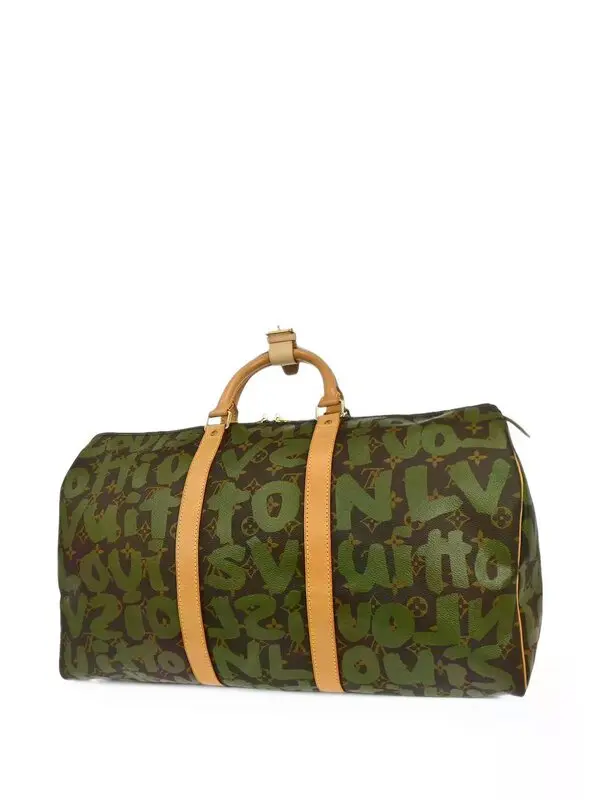 LOUIS VUITTON 50 Keepall Monogram Graffiti Duffle Bag