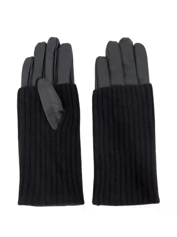 Samsøe Samsøe Salaras Ribbed-knit Gloves - Black