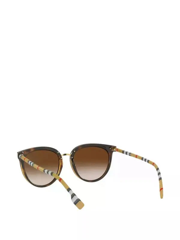 Burberry Tortoiseshell-effect Check-pattern Sunglasses