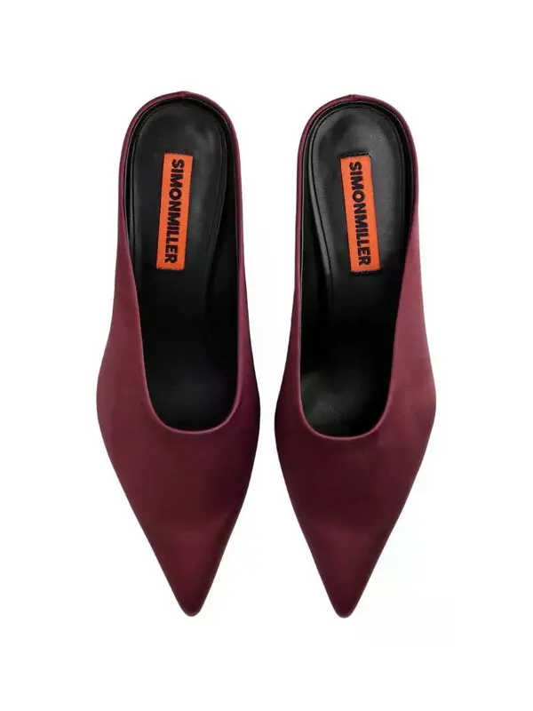 SIMONMILLER Gala Pointed Wedge Mules - Red