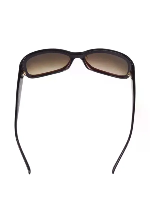 Celine Rectangle-frame Sunglasses - Brown