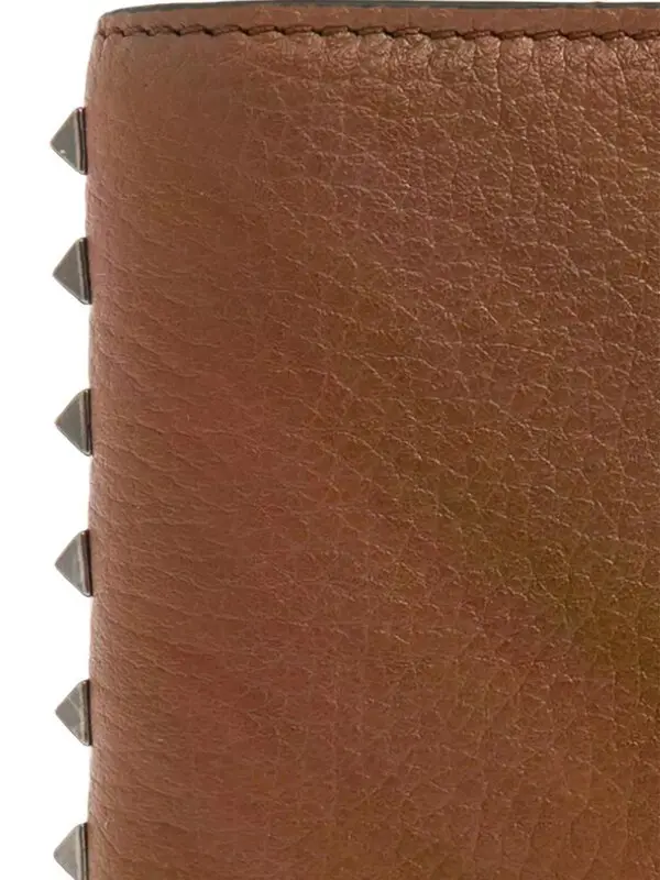 Valentino Garavani Rockstud Leather Wallet - Brown
