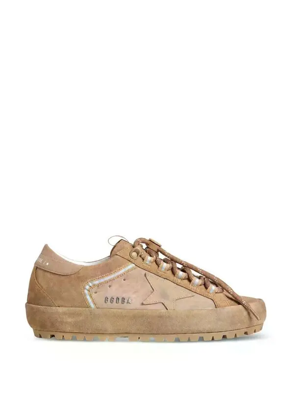 GOLDEN GOOSE Super-star Ski In Dolmias And Caramel Suede With Marble Nubuck Star And Heels Tab - Brown