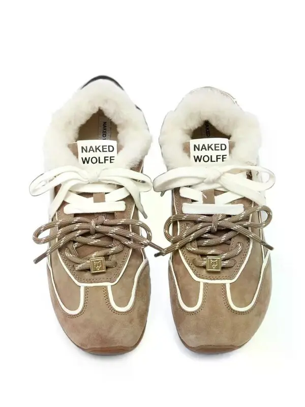 NAKED WOLFE Soul Shearling-trim Sneakers