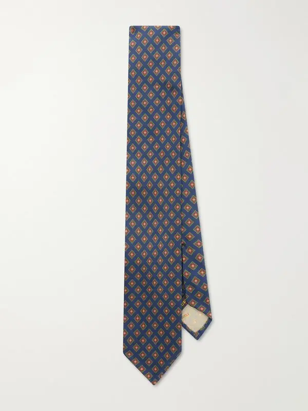 Rubinacci 8cm Printed Silk-twill Tie