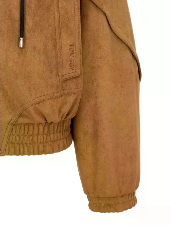 STUDIO TOMBOY Suede-effect Detachable-hood Jacket