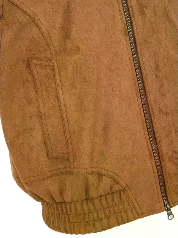 STUDIO TOMBOY Suede-effect Detachable-hood Jacket