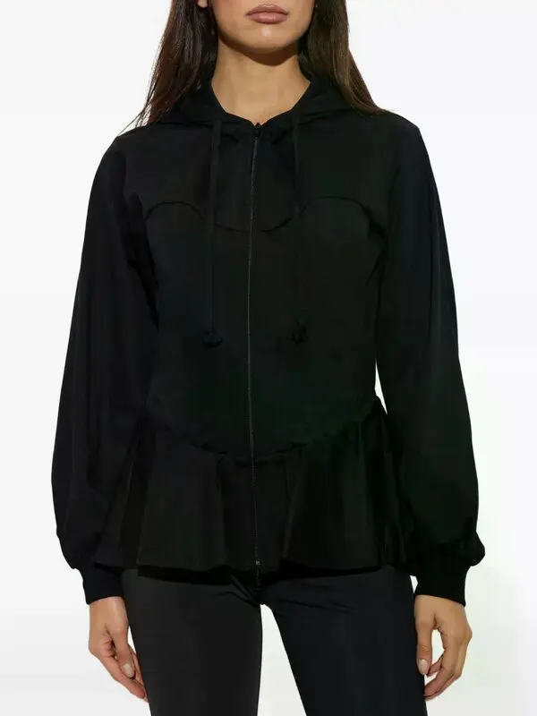 Noir Kei Ninomiya Peplum-hem Zip-up Hoodie