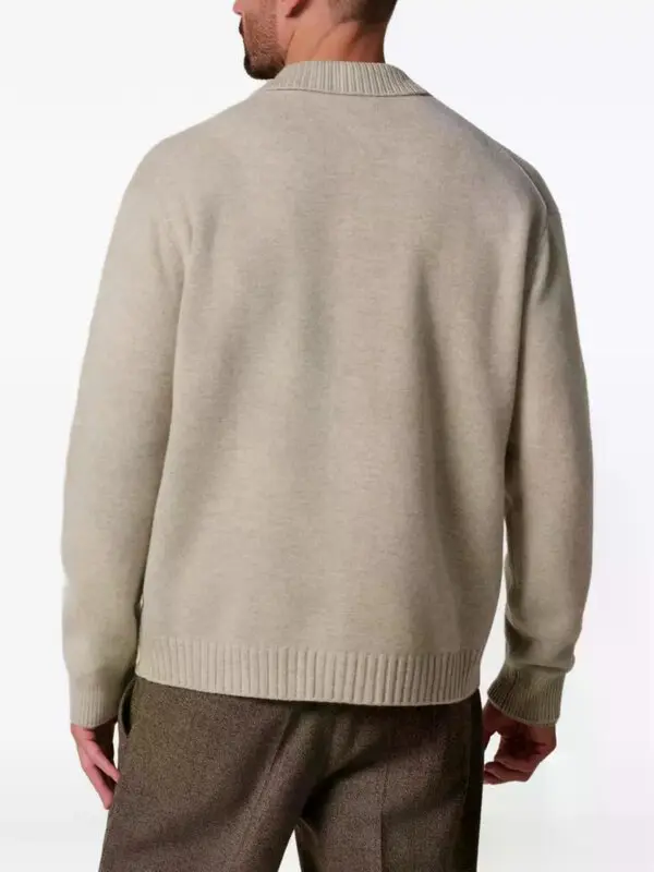 PROFUOMO Button-up Collared Cardigan